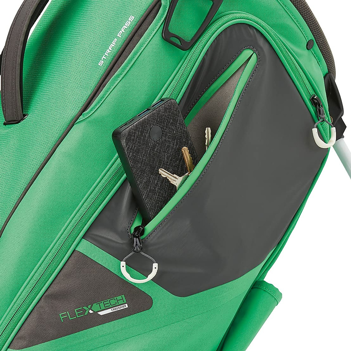 TaylorMade 2022 Flextech Crossover Stand Bag, Green Gunmetal