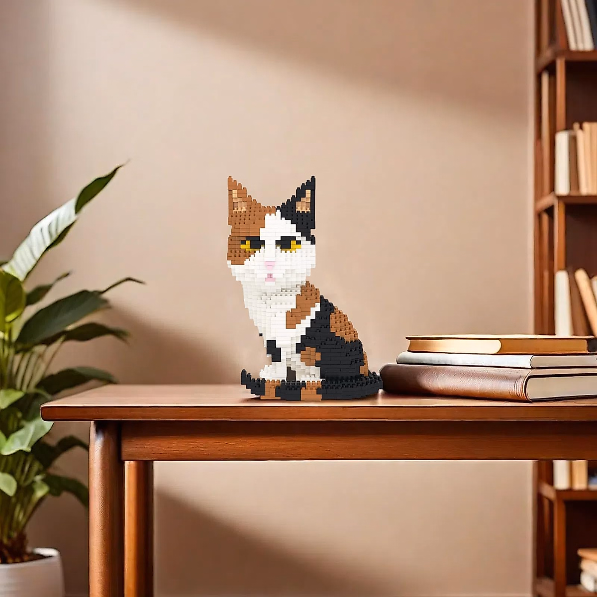 Larcele Cat Micro Building Blocks Animal Set, DIY Mini 3D Building Toy Bricks,1191pcs KLJM-05 (Cat, Model1979)