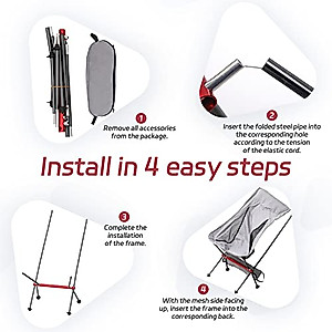 75 75PAI Ultralight High Back Folding Camping Chair, Waterproof All Aluminum Frame Lawn Chair, Portable Beach Chair with Storage Bag for Hiking Beach Fishing Outdoor, Silver