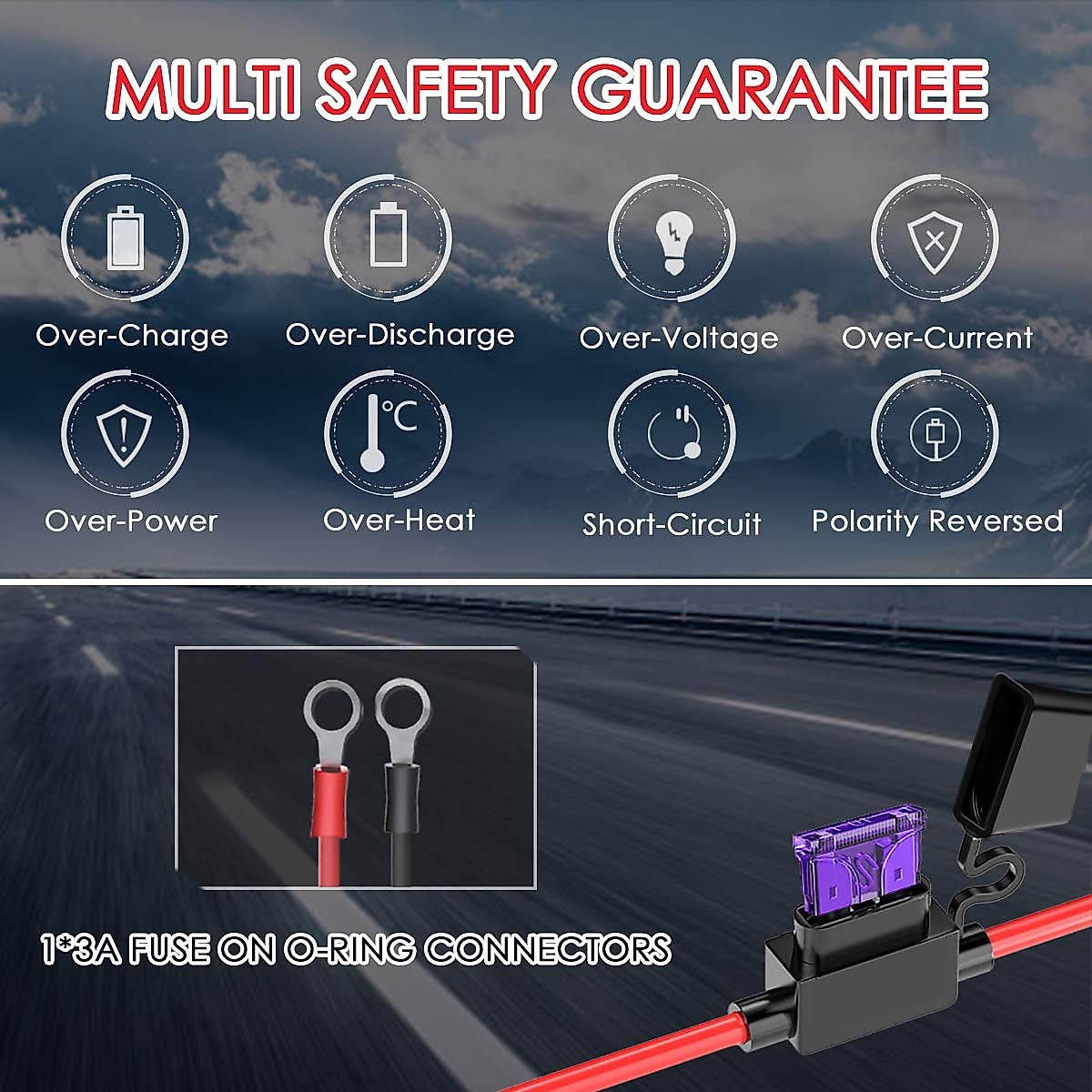 [2-Pack] LEICESTERCN 12V Battery Trickle Charger Maintainer Portable Smart Float Charger for Car Motorcycle Lawn Mower SLA AGM Gel Cell Wet Lead Acid Batteries