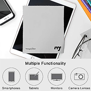 Screen Cleaner Kit - Computer, Laptop & TV Screen Cleaner - Great for Smart TVs, Monitors and Glasses - Comes with 2 MagicFiber Microfiber Cleaning Cloths - Streak Free
