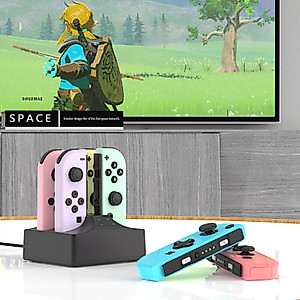 Joycon Charging Dock for Nintendo Switch & Switch OLED, YCCSKY Charger Station for Switch Joy-con with a USB Type-C Charging Cable