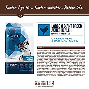 Holistic Select Natural Dry Dog Food, Large & Giant Breed Adult Recipe, 30-Pound Bag