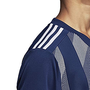 adidas unisex-youth Striped 19 Jersey Dark Blue/White X-Large
