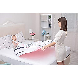 MeBlanky Baby Monthly Milestone Blanket – 3x Fluffier Newborn Monthly Milestone Blanket – 47”x47” Super Soft Fleece Milestone Blanket – First Year Baby Blanket – Baby Photo Blanket for Boys or Girls