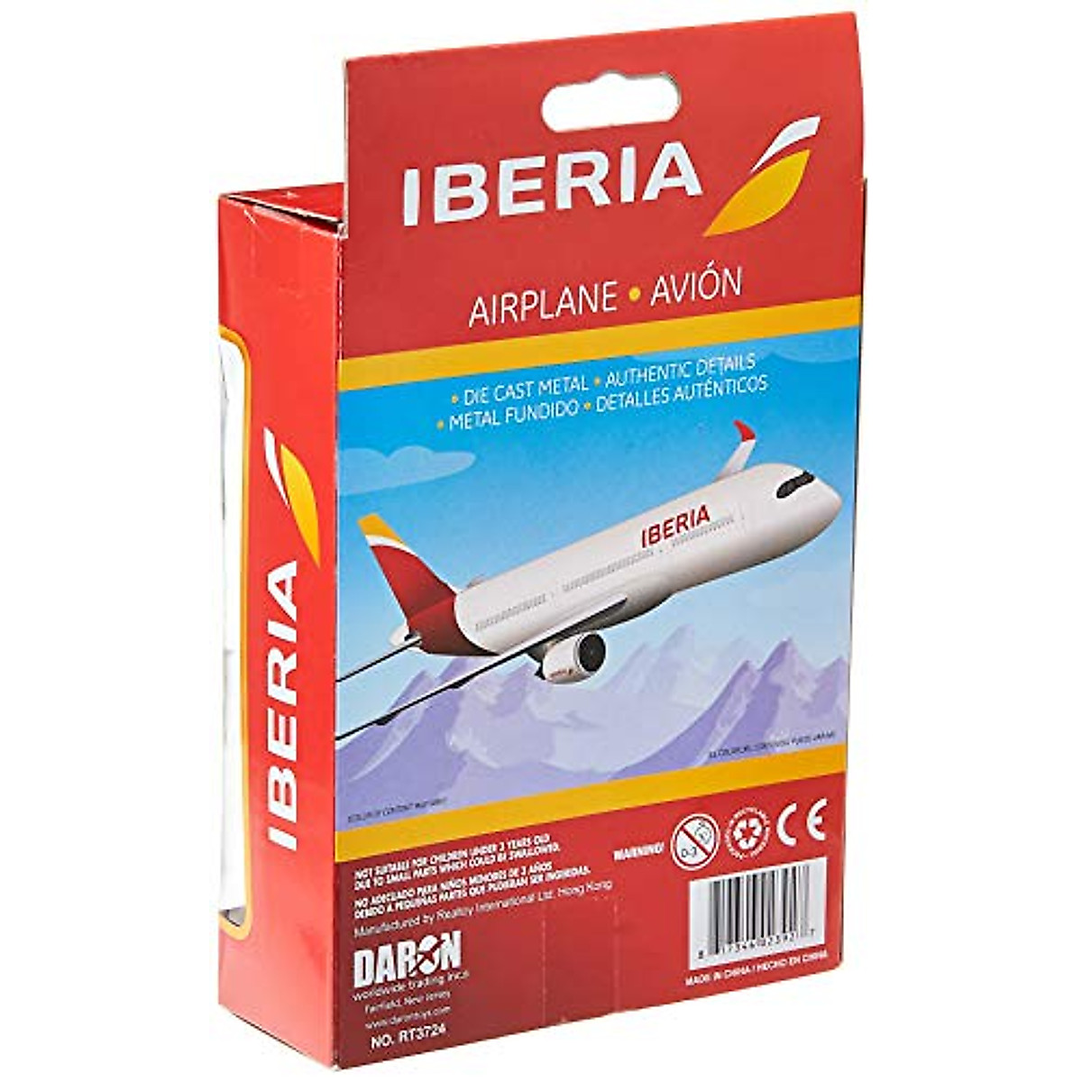 Daron Toy Airplane – Iberia – Die-Cast Metal Model Airplane Toy with Plastic Parts for Kids Ages 3+