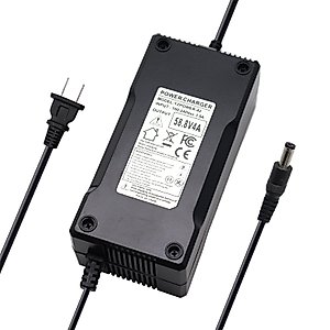 58.8V 4A Lithium Battery Charger AC Adapter Power Supply for 14S 51.8V 52V Batteries Pack DC 5.5 * 2.1mm Plug with 5.5 * 2.5mm Tip