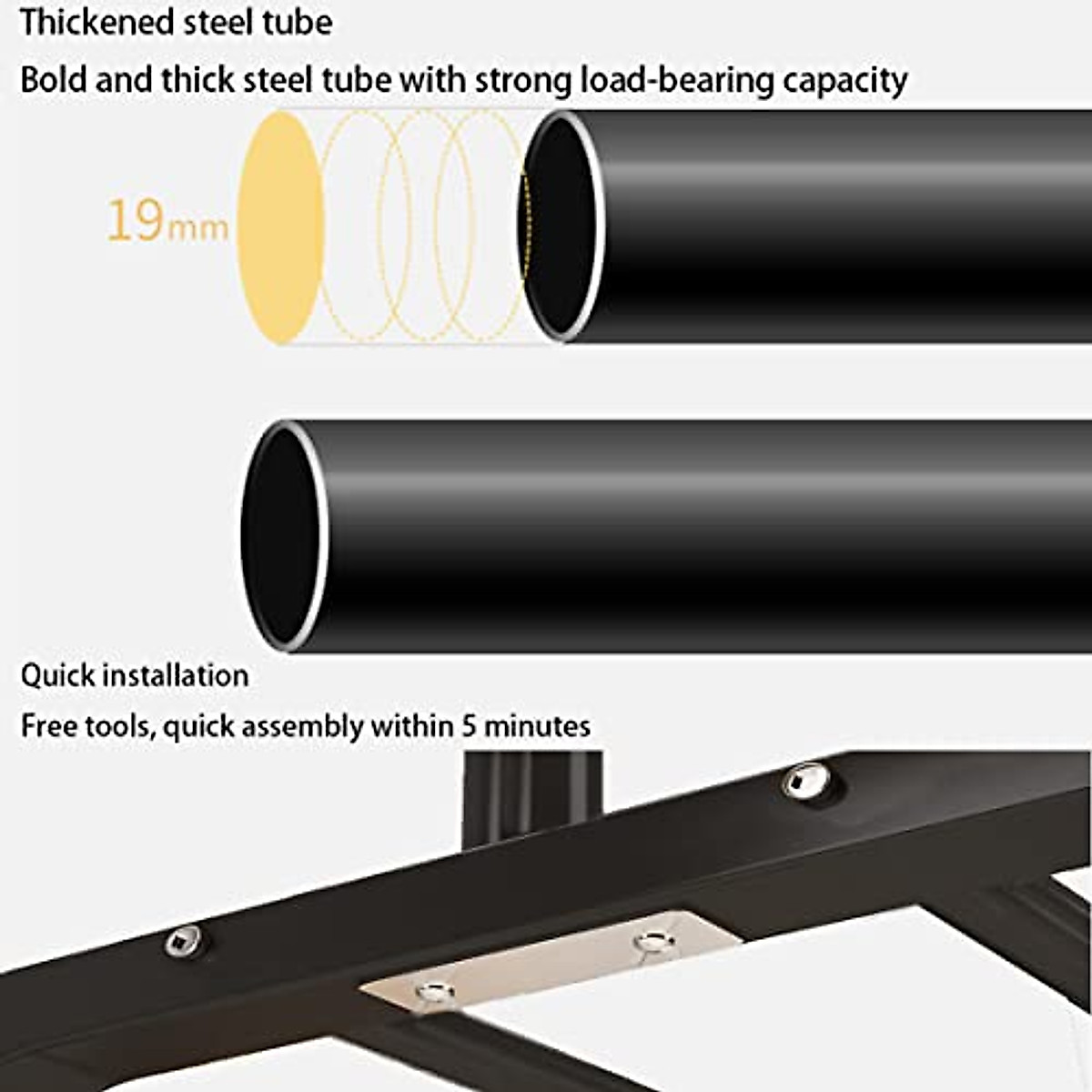 YCWO Metal Clothes Floor Industrial Pipe Storage Retail Display Heavy-Duty Clothing freestanding Storage Clothing Bedroom Multifunctional Closet Coat Hooks Shelves Shoe,White,150x40x150cm
