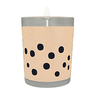 Classic Milk Tea Boba Candle, Vanilla Bean Scented, Large Glass Jar Candle