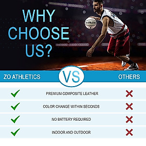 Zo Athletics Indoor Outdoor Shooting Basketball - Basketball Training Equipment - Size 7 - Gift Ideas for Boys and Girls﻿ Basketballs (COLOR CHANGE)