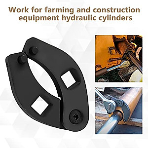 Amerbm Adjustable Gland Nut Wrench 1266& 7463 Universal Hydraulic Cylinder Spanner Wrench on Most Farm and Construction Equipment 2pcs