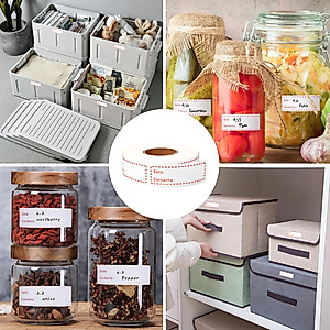 150Pcs Removable Freezer Labels, Waterproof Food Storage Stickers, Refrigerator Freezer Paper Label, Self-Adhesive Food Reminder Date Labels Roll for Home Restaurant Kitchen Containers Use (Red)