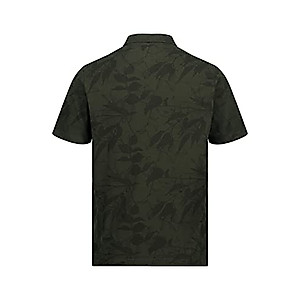 JP 1880 Menswear Big & Tall Plus Size L-8XL Polo shirt, short sleeve, piqué, floral print, concealed button band sea ​​green XXX-Large 815188441