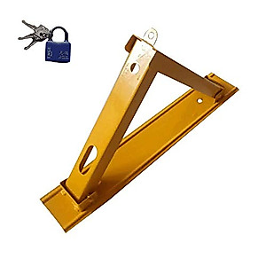SEFAX Folding Parking Barrier Removable Parking Space Lock Security Pile Parking Lock Car Parking Place Lock Fixed Parking Space Lock (Size : No Lock)