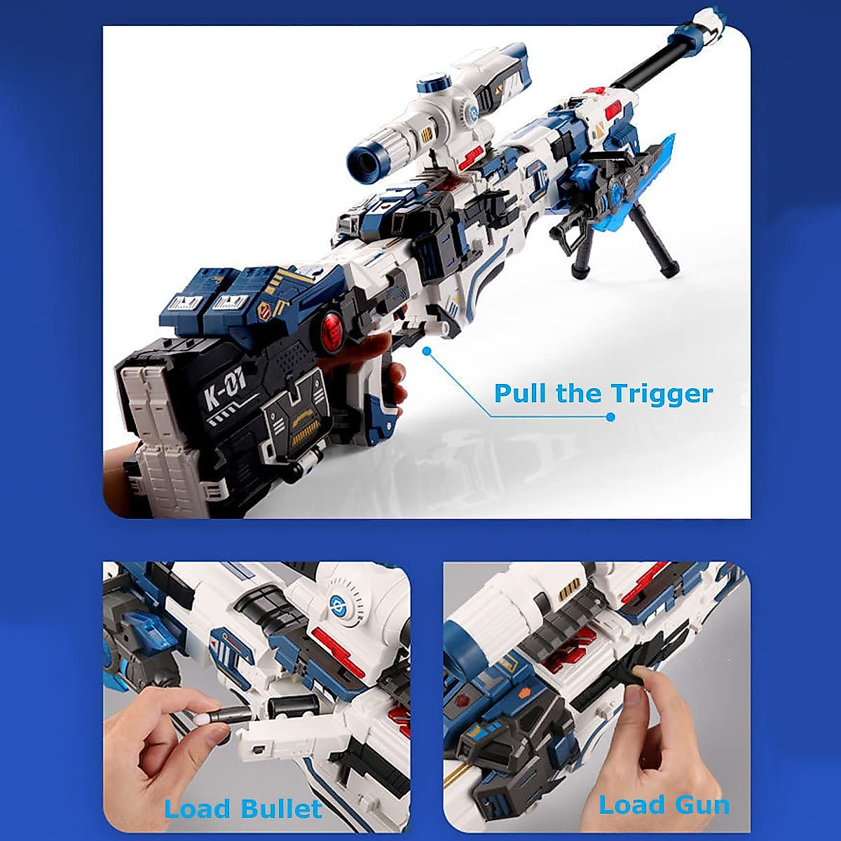 NBK Deformation Robot Toy King of Sniper Rifle Action Figure Oversized Deformed Original Gift for Kids Adults