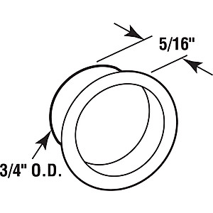 Prime-Line MP6846 By-Pass Closet Door Finger Pulls, 3/4 In. O.D., Stamped Steel Construction (10 Pack)
