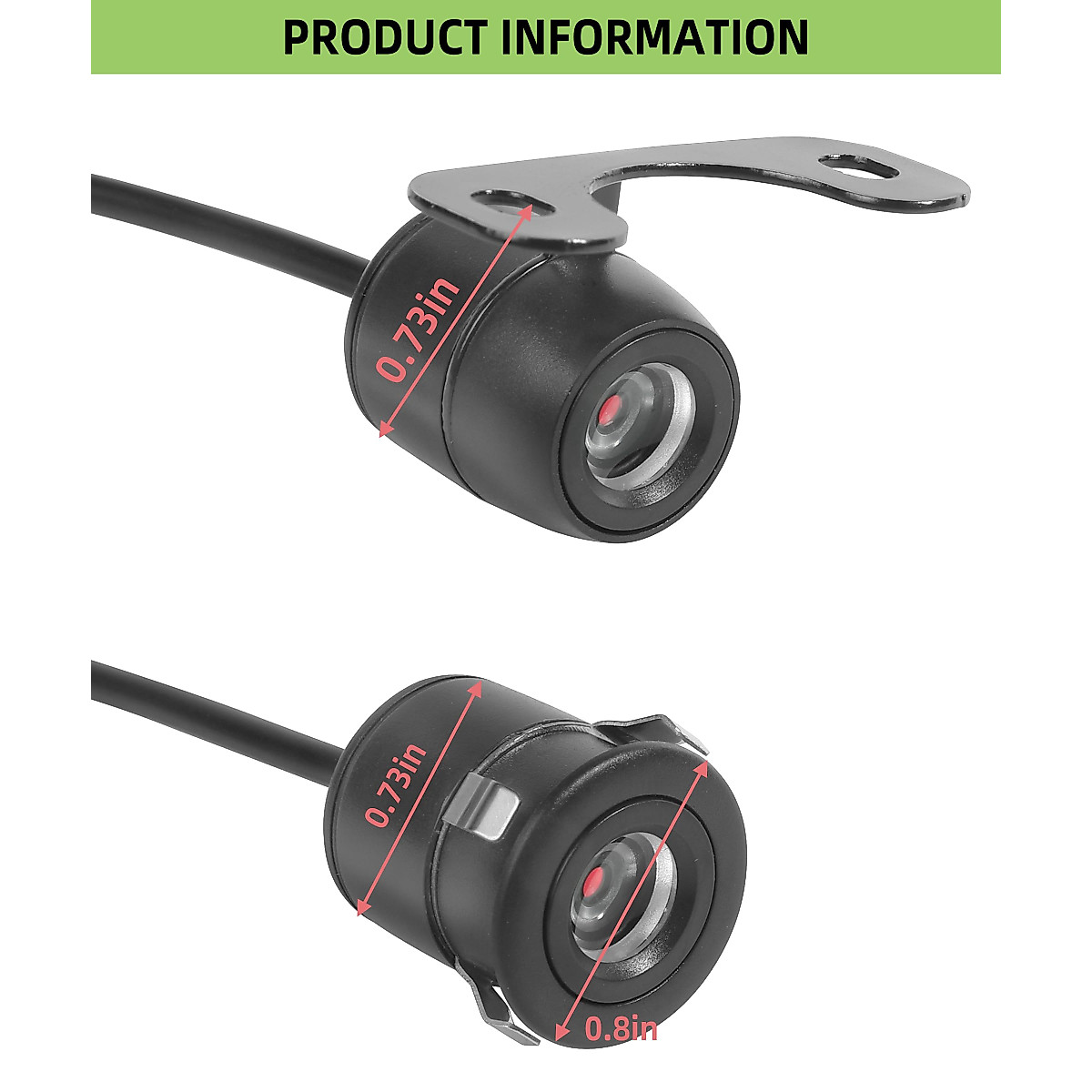 RACOONA Backup Camera,Backup Camera for Car,Back Up Camera,Car Accessories HD Night Vision Reverse Camera Rear View Camera,170 Degree Wide View Angle Rear View Backup Camera for Car Truck SUV RV