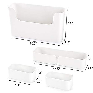 Hedume Set of 4 Wall Mounted Floating Shelf, Non-Drilling Adhesive Bathroom Organizer Ledge Shelf for Home Decor, Kitchen, Bedroom, Bathroom