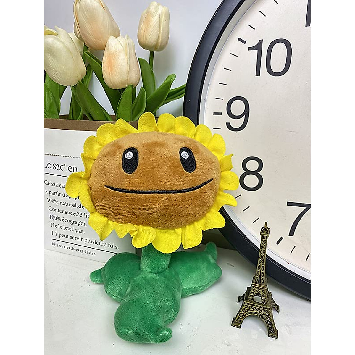8" 1 PCS PVZ Plant and Zombies Plush Toy Stuffed Soft Doll, PVZ Plush Sunflower Figure Toy New