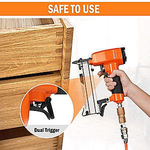 P630 Pneumatic 23 Gauge Pin Nailer Accepts 3/8" to 1-3/16" Pin Nails, Headless Pin Nail Gun with Trigger Safety, Micro Pinner Gun for Assembly and Woodworking Projects