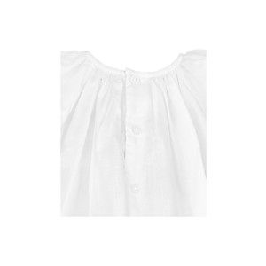 Petit Ami Baby Girls' Hand-Embroidered Smocked Bubble (White, Newborn)