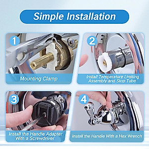 YAFIYGI 7Pcs Shower Handle Adapter Plastic Kit Compatible with Moen Posi-Temp Single Handle Tub Faucet Valve Handle Replacement Kit for 116653 Shower Handle Replacement Adapter Kit