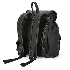 Montana West Hair On Cowhide Collection Backpack Western Style Dual Front Flap Pockets TR136-9110BK