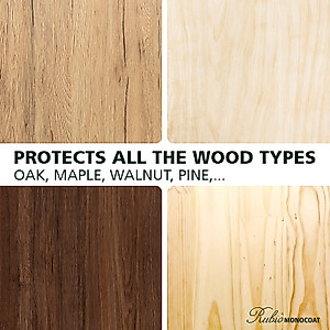 Rubio Monocoat Wood Oil Finish 65 ft² - Pure | Oil Plus 2C | Quick-Dry, Eco-Friendly Linseed Wood Oil for Indoor Use, Includes Accelerator (Part B) | Protector | 130 ml