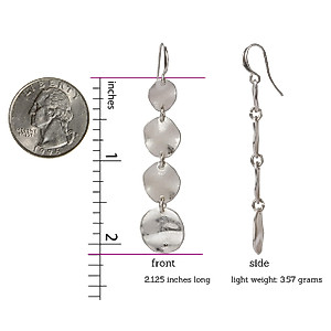 SPUNKYsoul Handmade Boho Trendy Disc Earring Multi Layered in Gold and Silver for Women