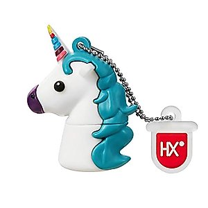 USB Flash Drive, 8GB / 16GB / 32GB / 64GB Cute Silicone USB 2.0 USB Memory Stick Data Storage Pendrive Thumb Drives (64GB, Blue Unicorn)