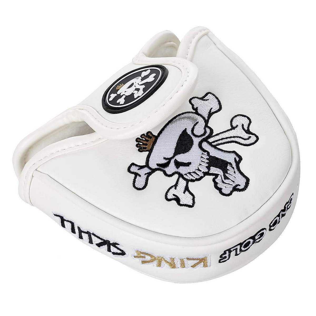 CNC GOLF King Skull White MALLET Putter Cover Headcover for Scotty Cameron Taylormade Odyssey 2ball