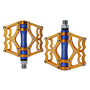 Bike Pedals Mtb Pedals Flat Pedals Cycling Accessories Bicycle Accessories Cycle Accessories Mountain Bike Accessories Bike Accessories gold+blue,free size