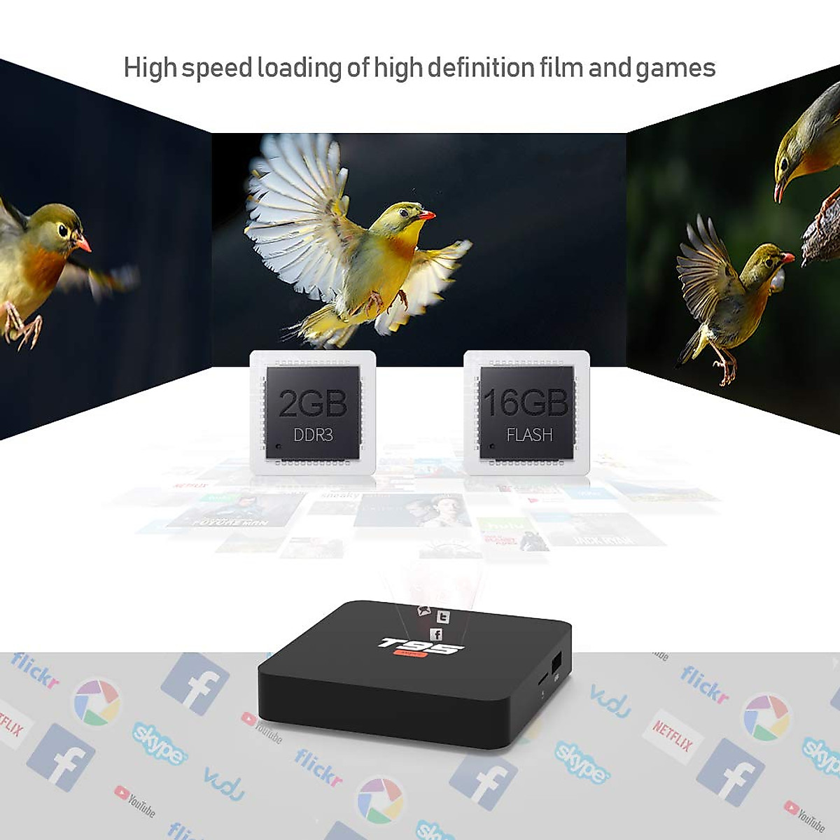 Android 10.0 TV Box, TUREWELL Android Box Super 2GB RAM 16GB ROM Allwinner H3 Quad-Core Media Player Support 2.4GHz WiFi, 3D 4K H.265 Smart TV Box