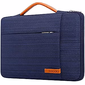 Lacdo 360° Protective 14 Inch Laptop Sleeve Case for HP Lenovo Dell ASUS Acer Chromebook 14 / HP Stream 14 / Dell Inspiron 14 / Lenovo IdeaPad 14 / Acer Spin 3 / ASUS ZenBook 14 Computer Bag, Blue