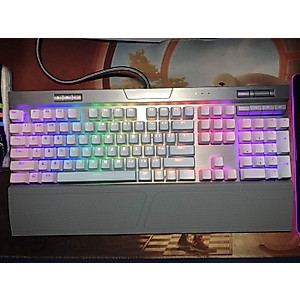 104 Keys PBT Double Shot Backlit Keycaps Translucent Keyset OEM Profile for Corsair Gaming Mechanical Keyboard K95 Platinum K70 MK.2 K65 K66 K68 RGB Strafe (Blue Pink Gradient)