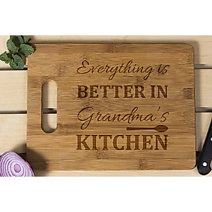Krezy Case Wooden Cutting Board, Laser Engraved Board, Chopping board-Gift for Mom, Gift for Grandma,Cutting board for Grandma, Mothers day Gift,Grandma's kitchen