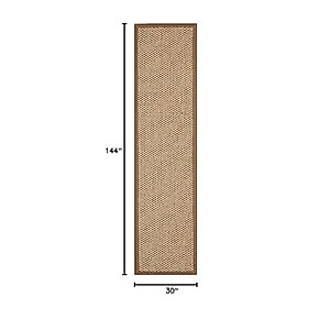 SAFAVIEH Natural Fiber Collection Runner Rug - 2'6" x 12', Natural, Sisal Design, Easy Care, Ideal for High Traffic Areas in Living Room, Bedroom (NF525B)