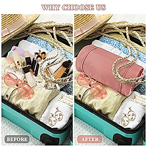 Senyucom Detachable Cosmefic Bag, 4 IN 1 Removable Portable Toiletry Travel Hanging Makeup Bags Organizer,Bathroom Bag for Shower (Pink)