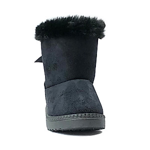 REDVOLUTION Kid Boots Toddler Girls Cute Butterfly Bow Snow Boot