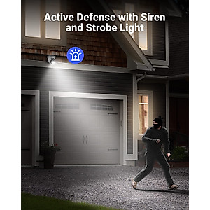ANNKE AC800 4K Turret POE Camera, Ultra HD Outdoor Security IP Camera with Strobe & Spotlight Alarms, Human/Vehicle Detection, Two-Way Audio, Compatible with Alexa, Up to 256GB MicroSD Card