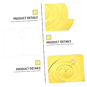 ERINGOGO 7pcs 3 Spiral Charm Gold Streamers Gold Decorations Wedding Banner Foil Hanging Swirls Ceiling Hanging Swirl Birthday Party Pendant PVC Birthday Party Backdrop Pendant Gift Baby