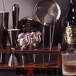 Wine Bottle Stopper Airtight Seal-Decorative Crystal Polygonal Gem Pink Squirrel Animal Gold Bottle Topper for Wine &Beverage Plug,Set of 1