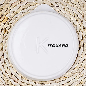 Spoon Rest,5.5 Inches Marble Spoon Holder，Ceramic Spoon Rest for Kitchen,Cooking Spoon Holder for Kitchen Counter/Stove Top/Dining Table Modern Farmhouse Decorative-By KITGUARD (white)