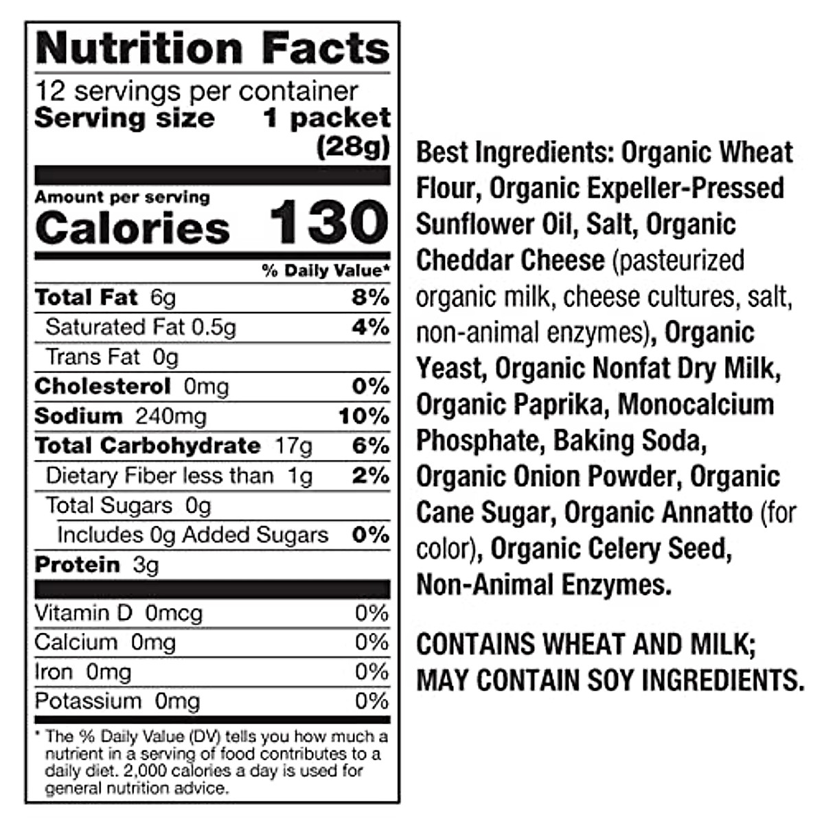 Annie's Organic Cheddar Bunnies Baked Snack Crackers, 12 oz., 12 Pouches (Pack of 4)