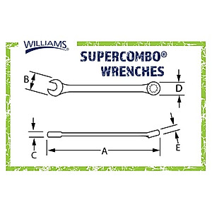 Williams 1216SC Super Combo Combination Wrench, 1/2-Inch
