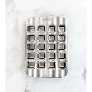 USA Pan Bakeware Aluminized Steel Brownie Bite Pan, 20 Well