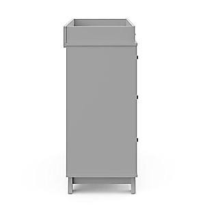 Storkcraft Beckett 3 Drawer Chest with Changing Topper (Pebble Gray) – GREENGUARD Gold Certified, Baby Dresser With Changing Table Top, Dresser for Nursery, 3 Drawer Kids Dresser