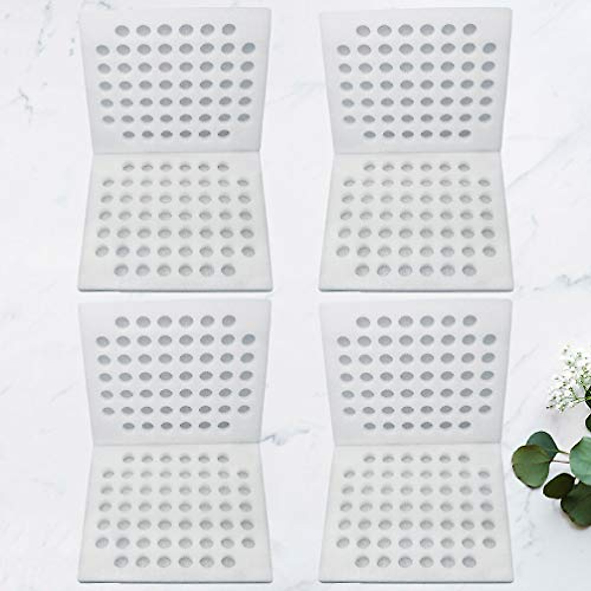 AlTurn Quail Egg Cartons Foam Egg Box Holder 52 Slots Egg Storage Tray Wrapping Container Egg Dispenser Case for Kitchen Egg Protection 4pcs
