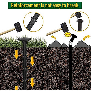 Aoipend 80 Pack Plastic Garden Lawn Stakes 6 inch Landscape Anchors Spikes Rustproof Nail for Ground Lawn Edging, Weed Fabric, Tarp, Christmas Yard Decor, Artificial Turf, Camping Tent