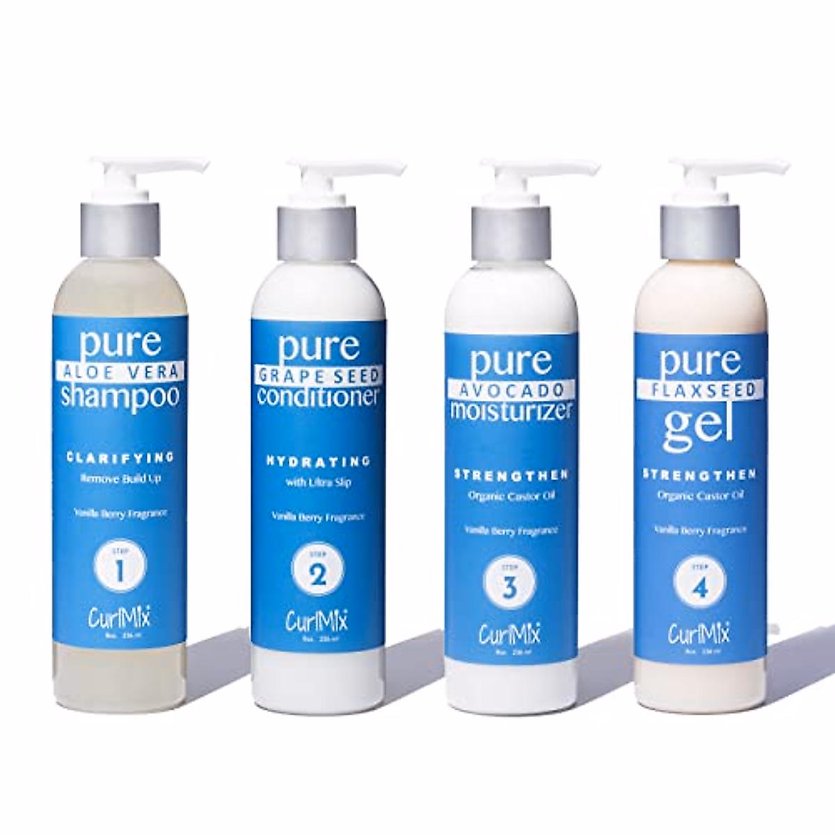 CurlMix Wash + Go System (Step 1-4) (Lemon Creme/Organic Argan Oil/Softening Hair)